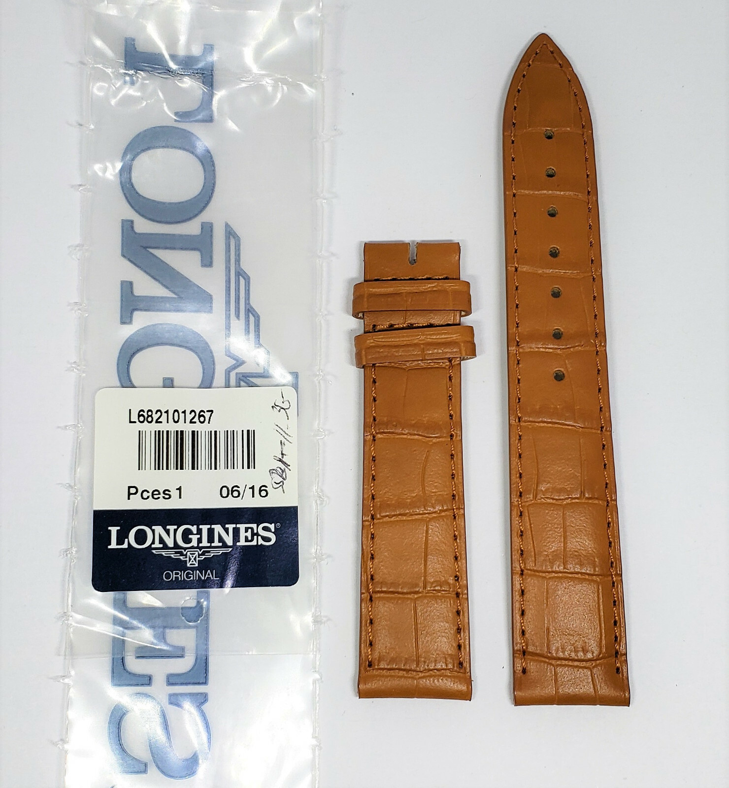 Original Longines 18mm Light Brown Genuine Leather Watch Band Strap ...