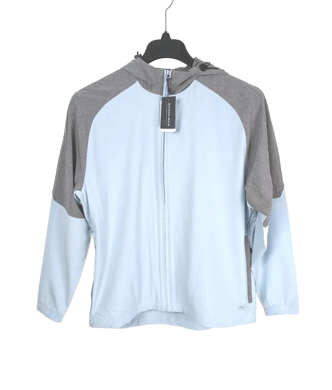 MIZZEN+MAIN Hydrashift Full Zip Hooded Jacket Blue Gray Heather Size XL ...