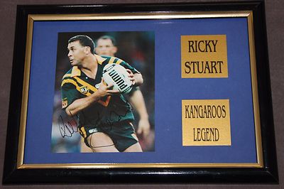 RICKY STUART~*~SIGNED & FRAMED~*~AUSTRALIAN KANGAROOS LEGEND~*~COA ...