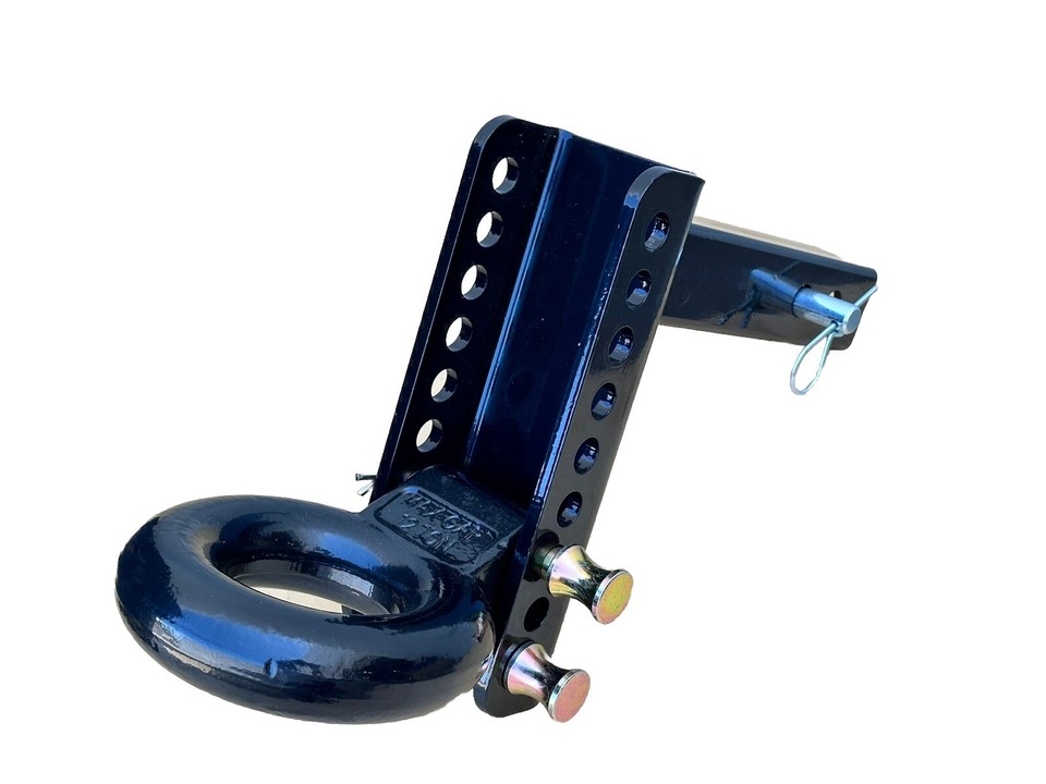 Adjustable Pintle Lunette Ring W/ Channel Trailer Hitch Mount 12 Ton ...