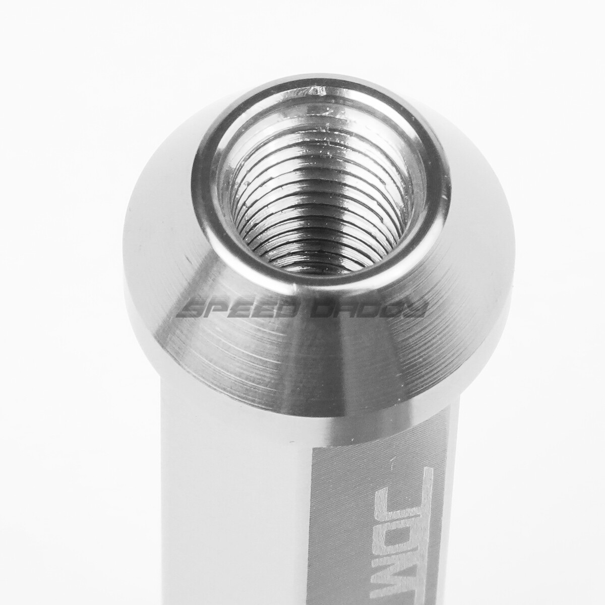 JDM OPEN-END ALUMINUM SILVER 20 LUG NUTS SET+ADAPTER M12X1.5 25MM OD ...