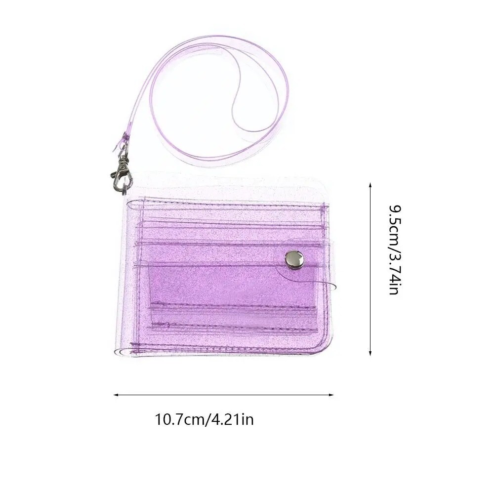 Small Credit Card Purse Transparent Coin Purse New Folding Wallet Gift ...