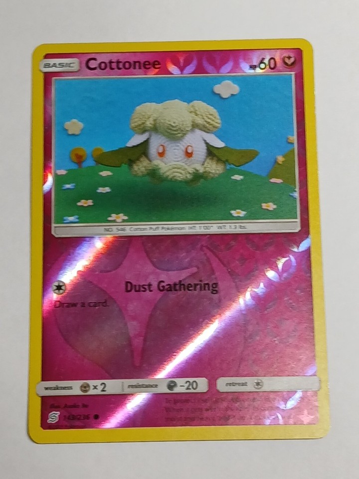 Cottonee 143/236 Pokémon Unified Minds Reverse Holo Common TCG LP | eBay