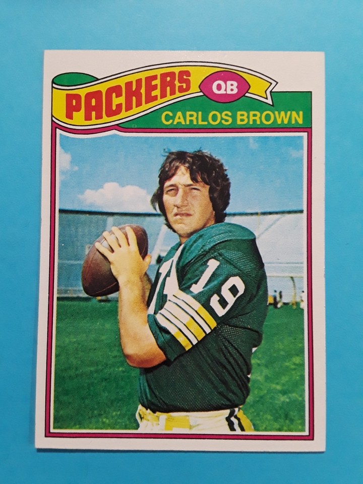 1977 Topps Carlos Brown Rookie #104 football card Green Bay Packers ...