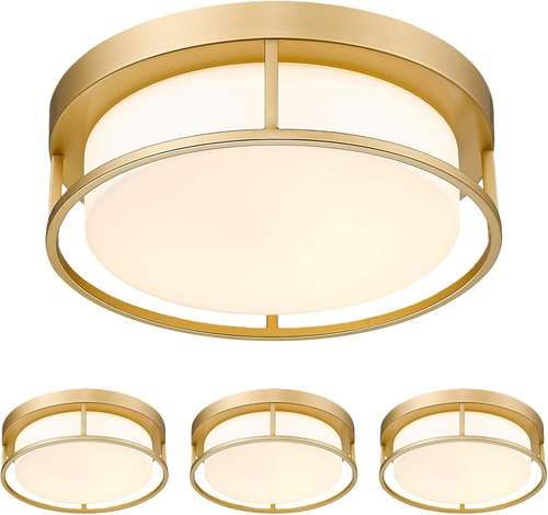 3-Pack 12" Dimmable LED Ceiling Light Fixture, 3000K, 950 Lumens | eBay