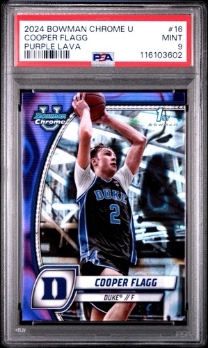 2024-25 Bowman University Chrome - Cooper Flagg #16 Purple Lava ...