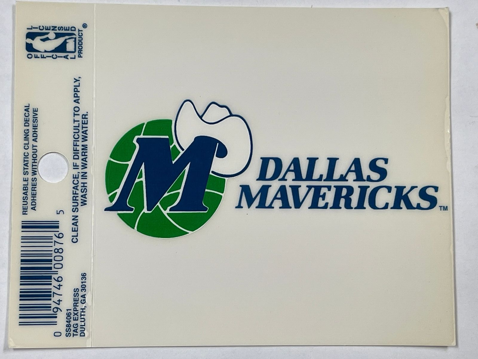 Dallas Mavericks Mavs NBA Reusable Static Cling Window Decal Sticker | eBay