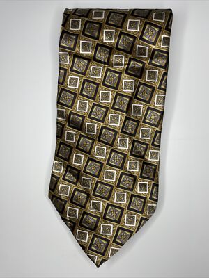 The DeSantis Collection Tie / Gold Geometric / 100% Silk / L-61in & W ...