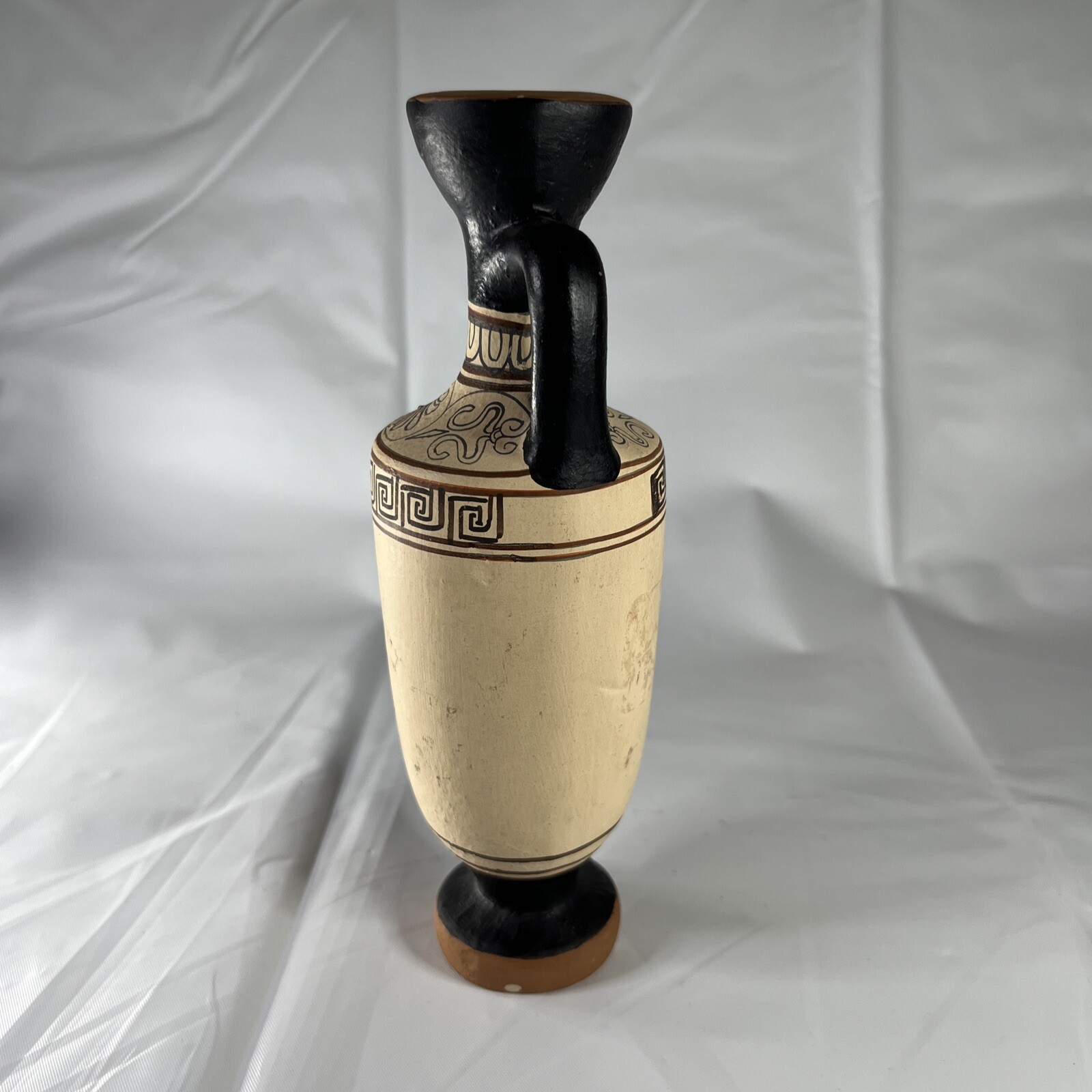 Attic white ground lekythos, 7 in, Visit to a grave,Greek Pottery ...