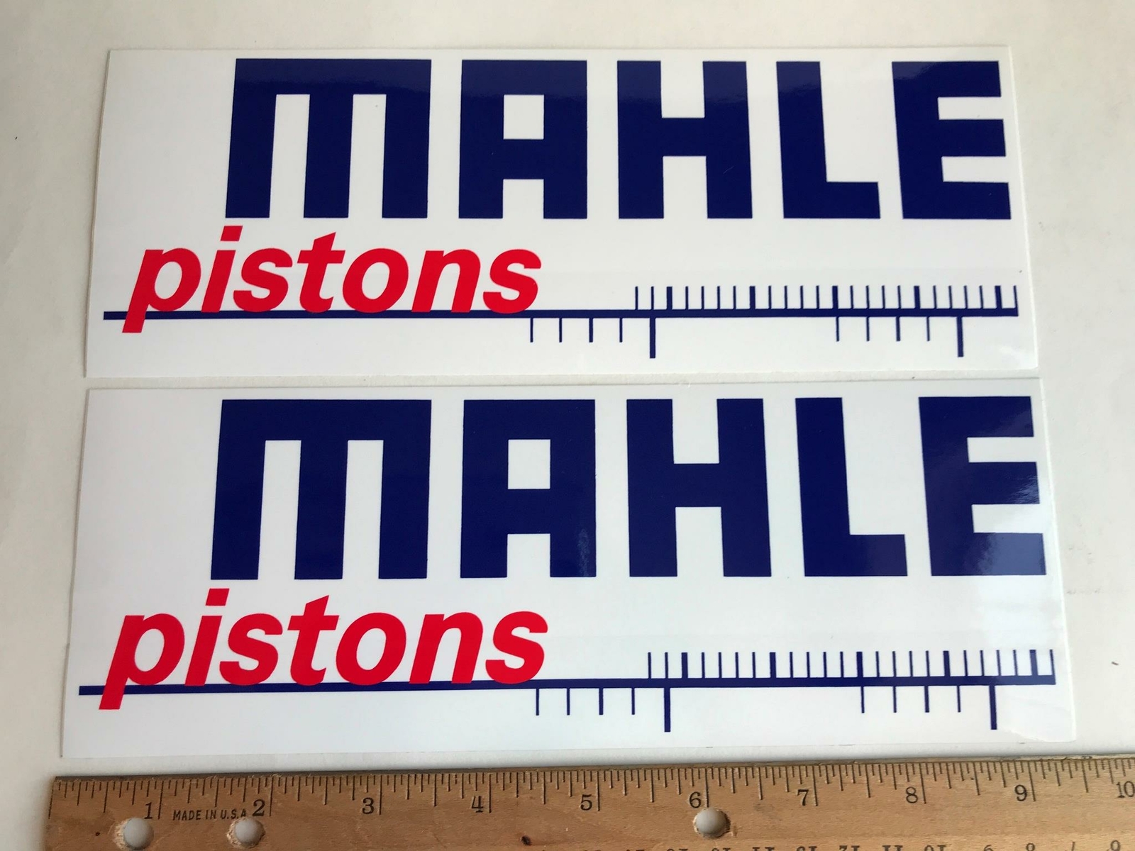 MAHLE Pistons NASCAR NHRA Hot Rod Drag Racing decal stickers Pair Lot ...