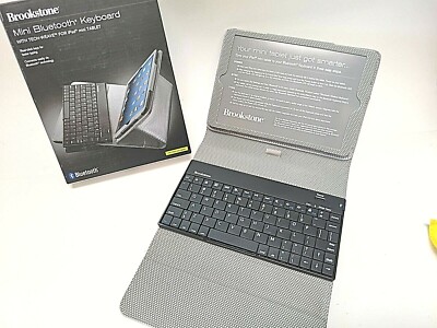 Brookstone Mini Bluetooth Keyboard With Tech-Weave For iPad Mini Tablet ...