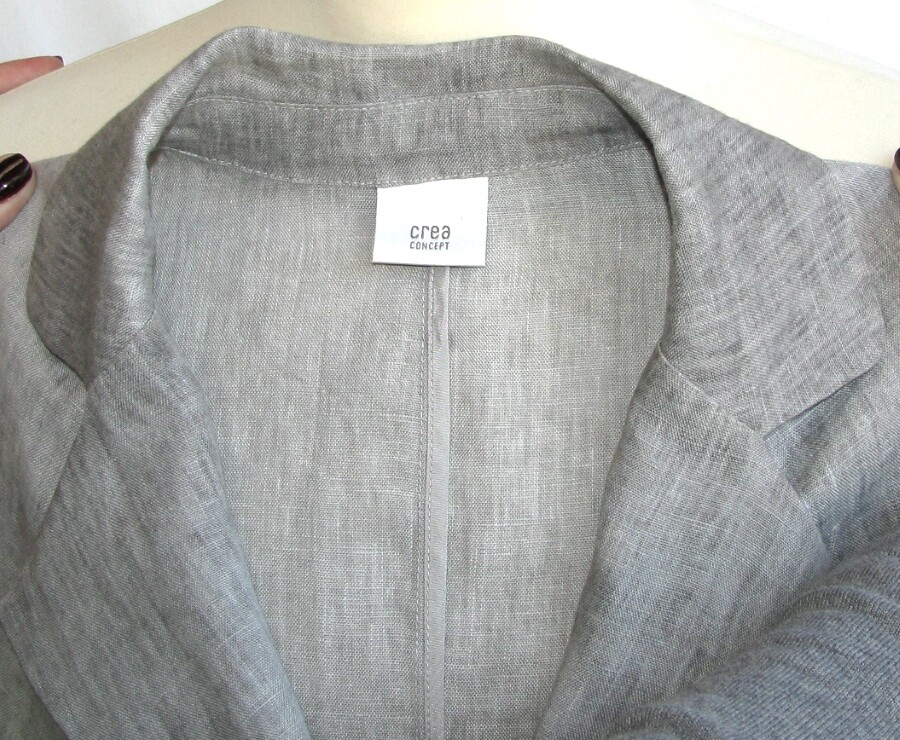 Crea Concept - Set Jacket Light & Skirt Linen Cotton Gray T 42 - Ex ...