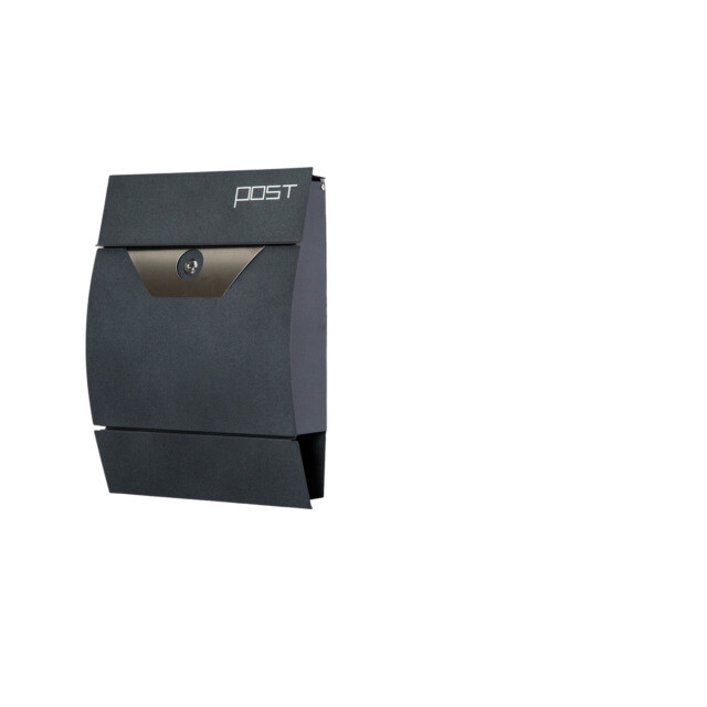 Homcom Wall-Mounted Lockable Post Letter Mail Box - Grey for sale ...