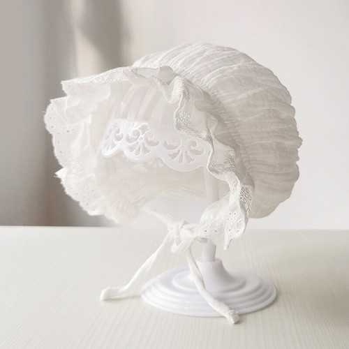 Soft Baby Cotton Bonnet Infant Toddlers Girls Princess Lace Ruffle Hat ...