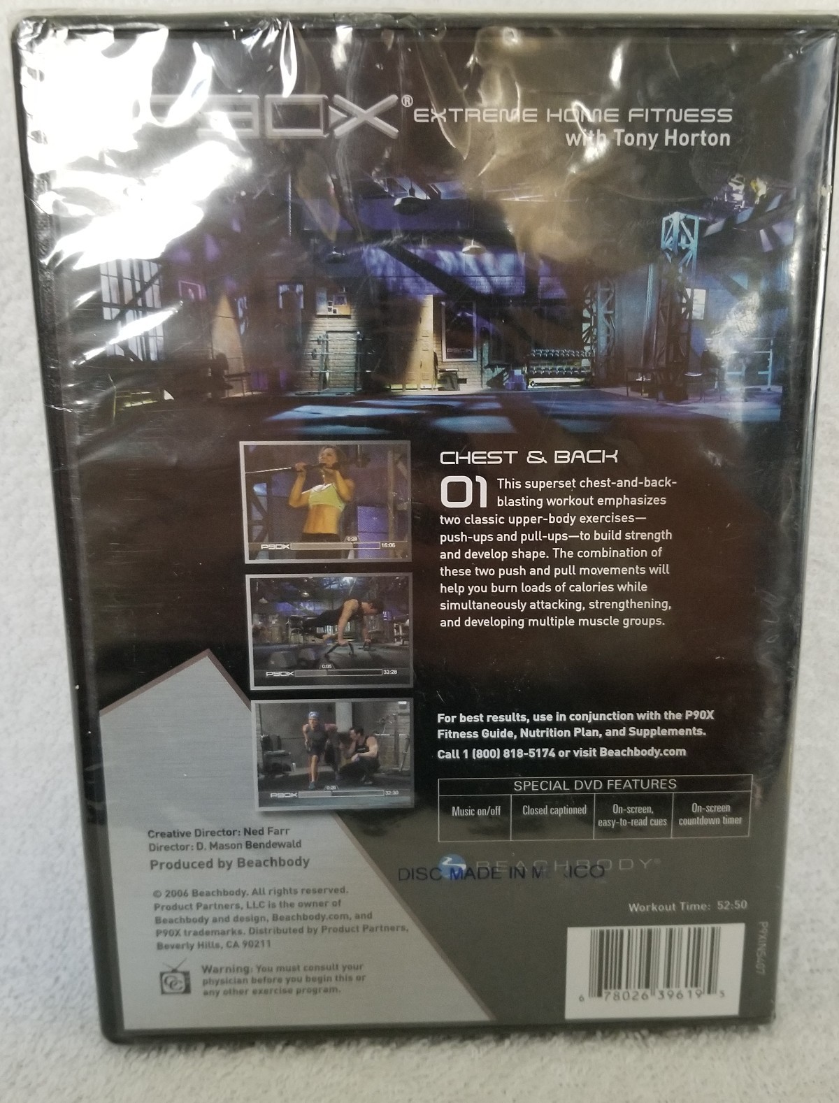 P90X Beachbody Chest & Back DVD and Case Disc 1 Tony Horton for sale ...