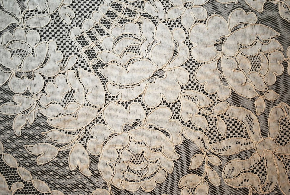 Antique Alencon Lace Tablecloth, 1920s French Lace Banquet Cloth, 109 ...