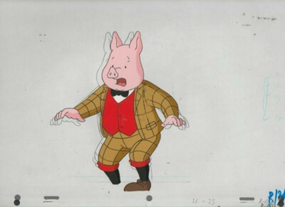 RUPERT THE BEAR Cartoon Animation 12.5x10.5" Cel SC21-25 R-13A Cedric ...