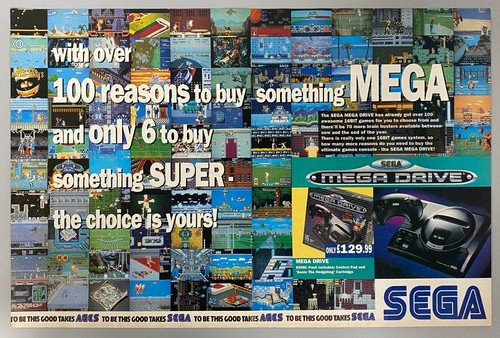 SEGA MEGA DRIVE GAMES CONSOLE 1992 VINTAGE RETRO ADVERT | eBay