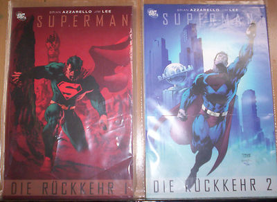 SUPERMAN: DIE RÜCKKEHR # 1+2 KOMPLETT - AZZARELLO / JIM LEE Panini 2006 ...