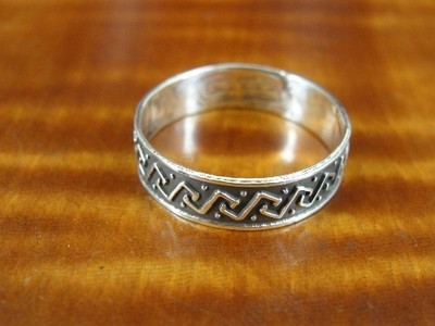 Elbow Line Pattern Band Sterling Silver 925 Ring Size 8 1/2 | eBay