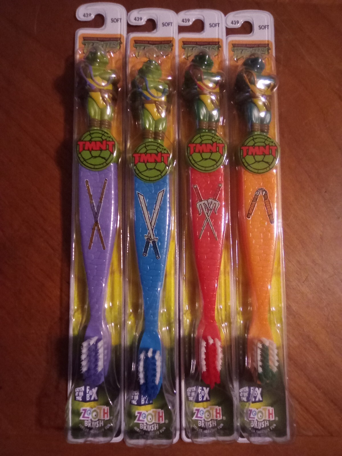 Teenage Mutant Ninja Turtles Kid's Toothbrush Set of 4 Fox 2003 Series ...