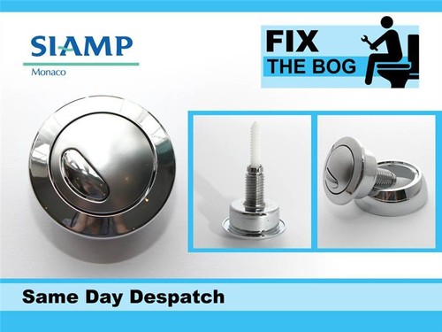 Siamp Optima 49 Toilet Push Button Dual Flush Water Saving Chrome ...