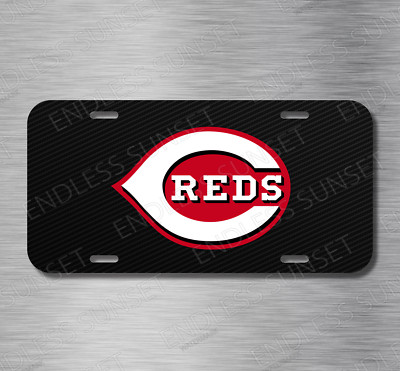 Cincinnati Reds Baseball License Plate Front Auto Tag | 1021001 | Black ...