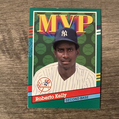 Baseball Card Roberto Kelly MVP Yankees Leaf 1990 # 400 | eBay