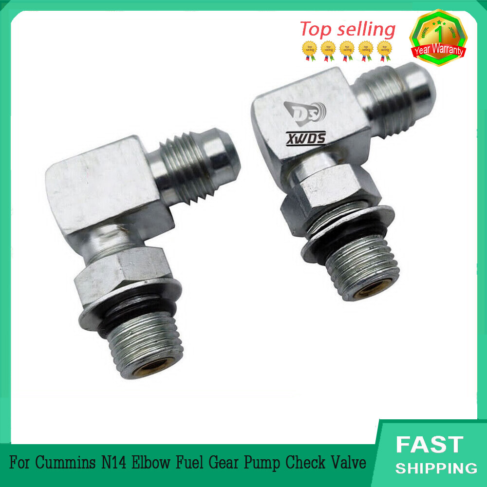 NEW 90° Check valve Fit for Cummins N14 Elbow Fuel Gear Pump Check ...