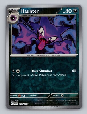 Haunter 056/091 Paldean Fates Common NM PAF EN Pokemon Card Scarlet ...