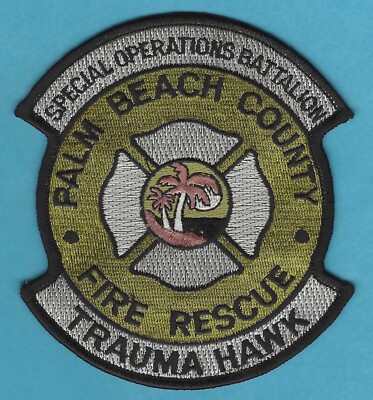 PALM BEACH COUNTY FLORIDA FIRE RESCUE TRAUMA HAWK HELICOPTER PATCH | eBay