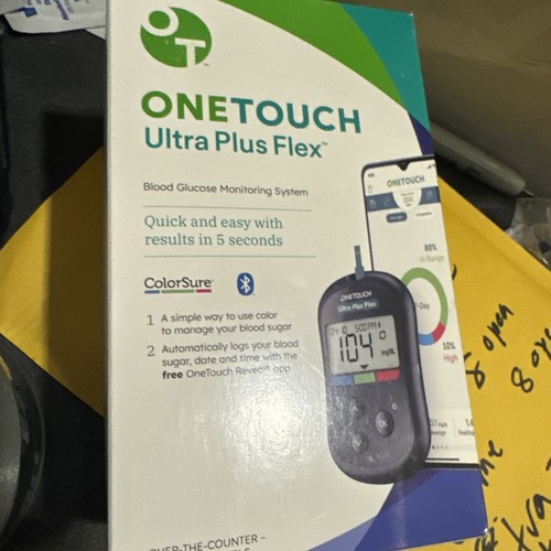 One Touch Ultra Plus Flex Meter Plus & 300 Plus Strips Included Exp 8/ ...