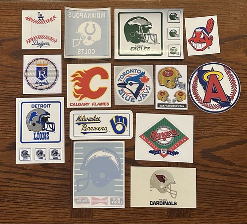 Lot of Vintage Sports Stickers (Baseball, Football, Hockey) | eBay