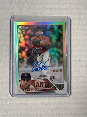DAVID VILLAR #151/499 AUTO SILVER Refractor 2023 Topps Chrome Baseball ...