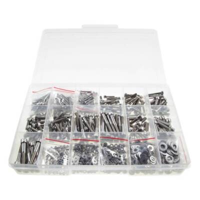 Qty 2 Assortment Kit 1050 Piece M3 - M8 Socket Cap Nut Washer Stainless ...