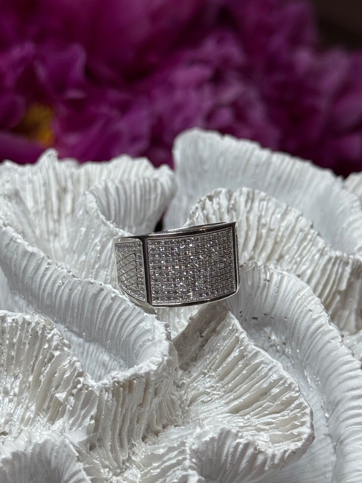 925 Sterling Silver Diamonds Ring Size 8.5 | eBay