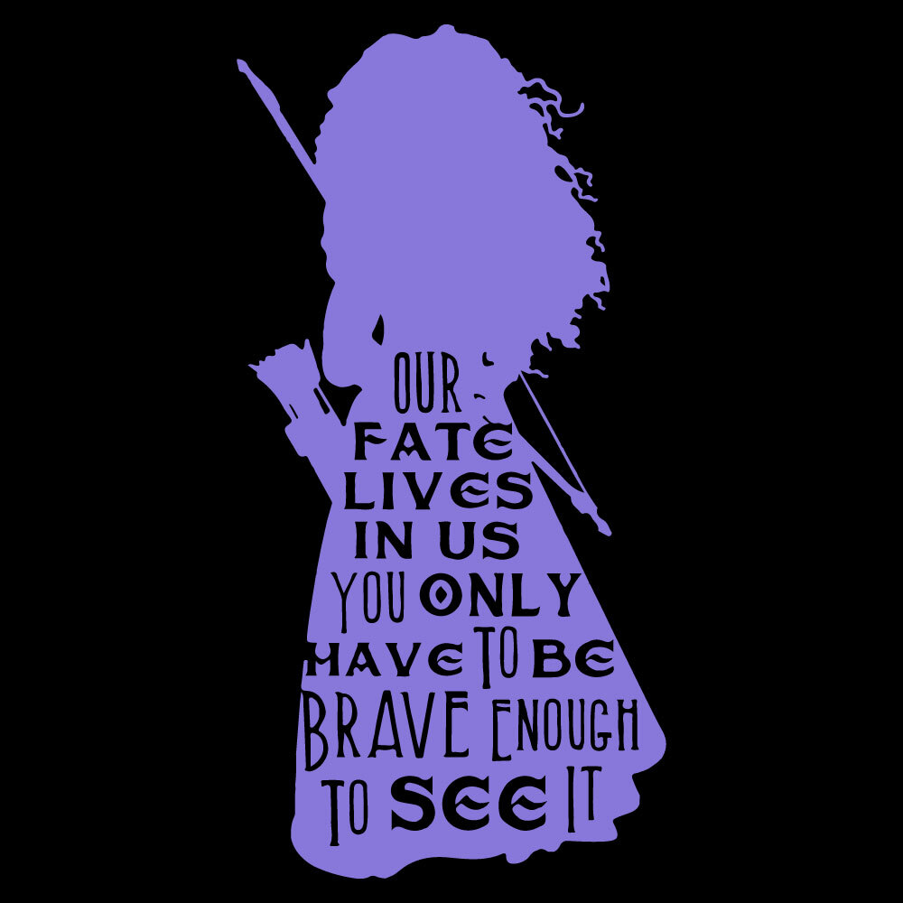 Brave Disney Quotes 7" BRAVE MERIDA QUOTE Vinyl Decal Sticker Car