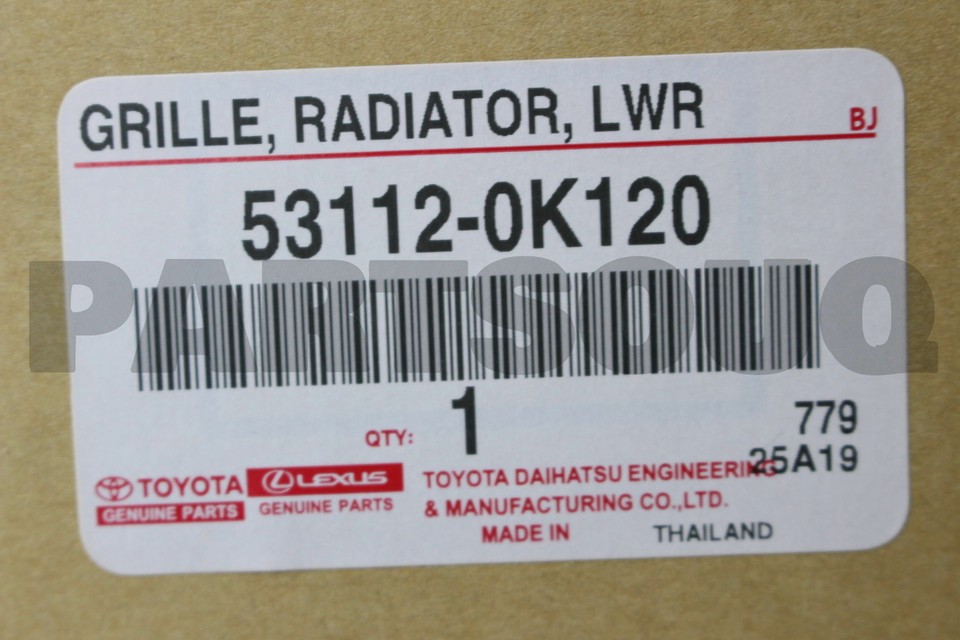 531120K120 Genuine Toyota GRILLE RADIATOR LW 53112-0K120 | eBay