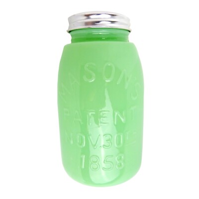 Jadeite Green Depression Style Glass Mason Jar Vintage Style Canister 5 ...