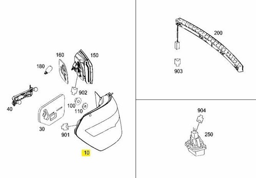 A2129060658 MERCEDES 212 REAR LAMP RIGHT OUTSIDE GENUINE NEW | eBay