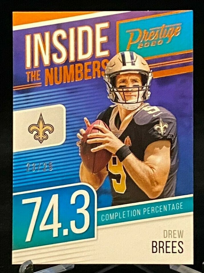 2020 Panini Prestige - Inside the Numbers Drew Brees #IN-DB Xtra Points ...