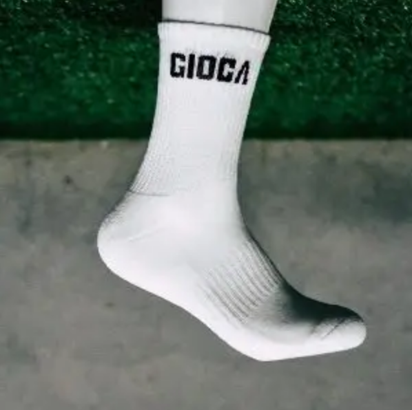 GIOCA Crew Training Socks Foot Fitted Ribbed Cuff Everyday Use White ...