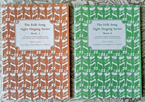 The Folk Song Sight Singing Series Books 1 and 2 - Vintage Vocal Sheet ...