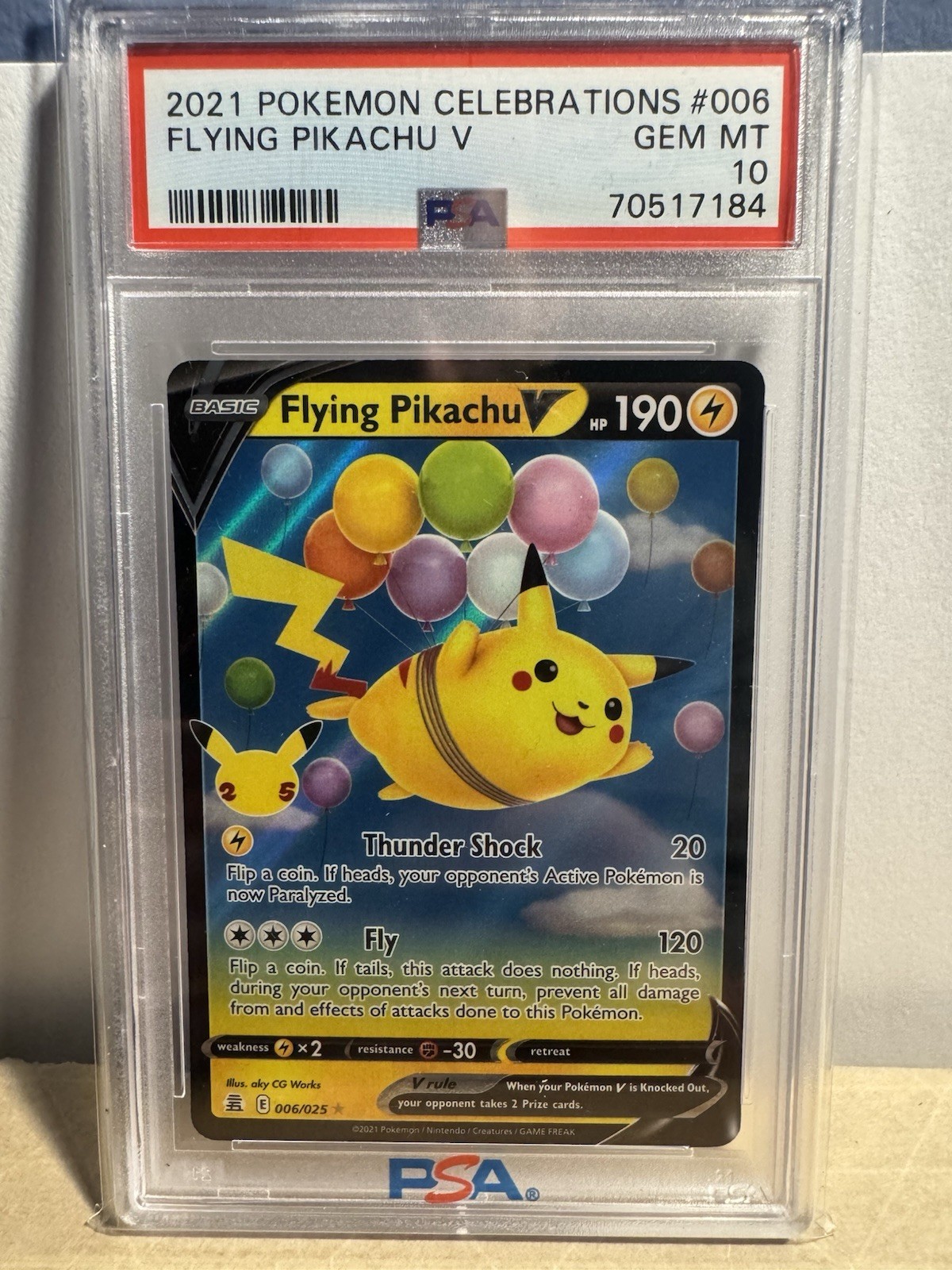 Flying Pikachu V 2021 Celebrations #006/025 Holo Price Guide - Sports ...