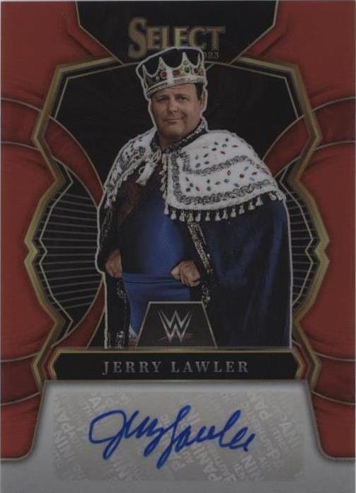 2023 Panini Select WWE - Signatures Jerry Lawler #SG-JLW Red Prizm /60 ...