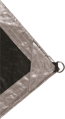 Polytuf HEAVY DUTY D-RING TARP Silver/Black*Aust Brand- 1.8x2.4m Or 3 ...