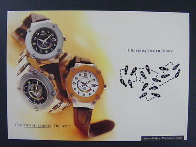 Pulsar Kinetic Seiko Watch Color Promotional Promo Advertising Postcard ...