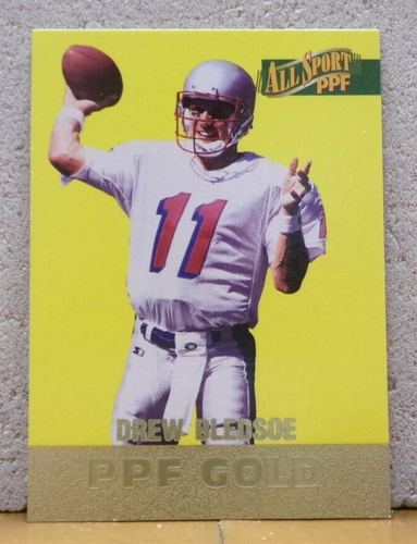 NICE VERY COOL DREW BLEDSOE NEW ENGLAND PATRIOTS GOLD CARD CHASE ALL ...