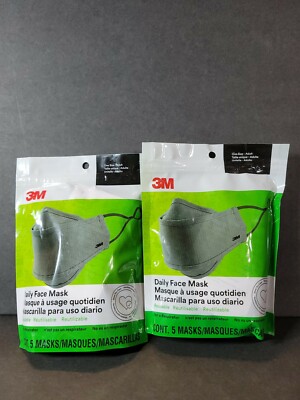 Daily Face Mask, Reusable, Ear Loops, Lightweight Cotton Fabric, 2-5 ...