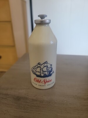Vintage Old Spice After Shave Milk Glass Bottle Full Star Cap 3 Oz ...